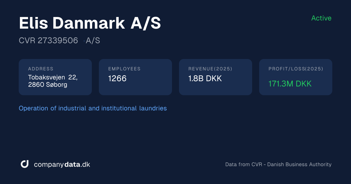 Elis Danmark A/S – CVR 27339506 – Company Info & Financials
